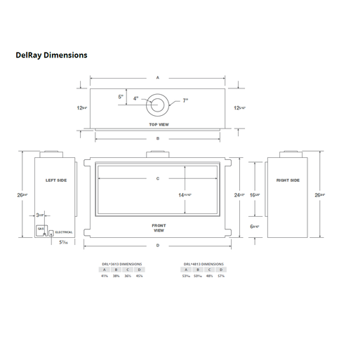 Montigo DelRay Full-Load 48 Linear Direct-Vent Gas Fireplace - DRL4813 ...