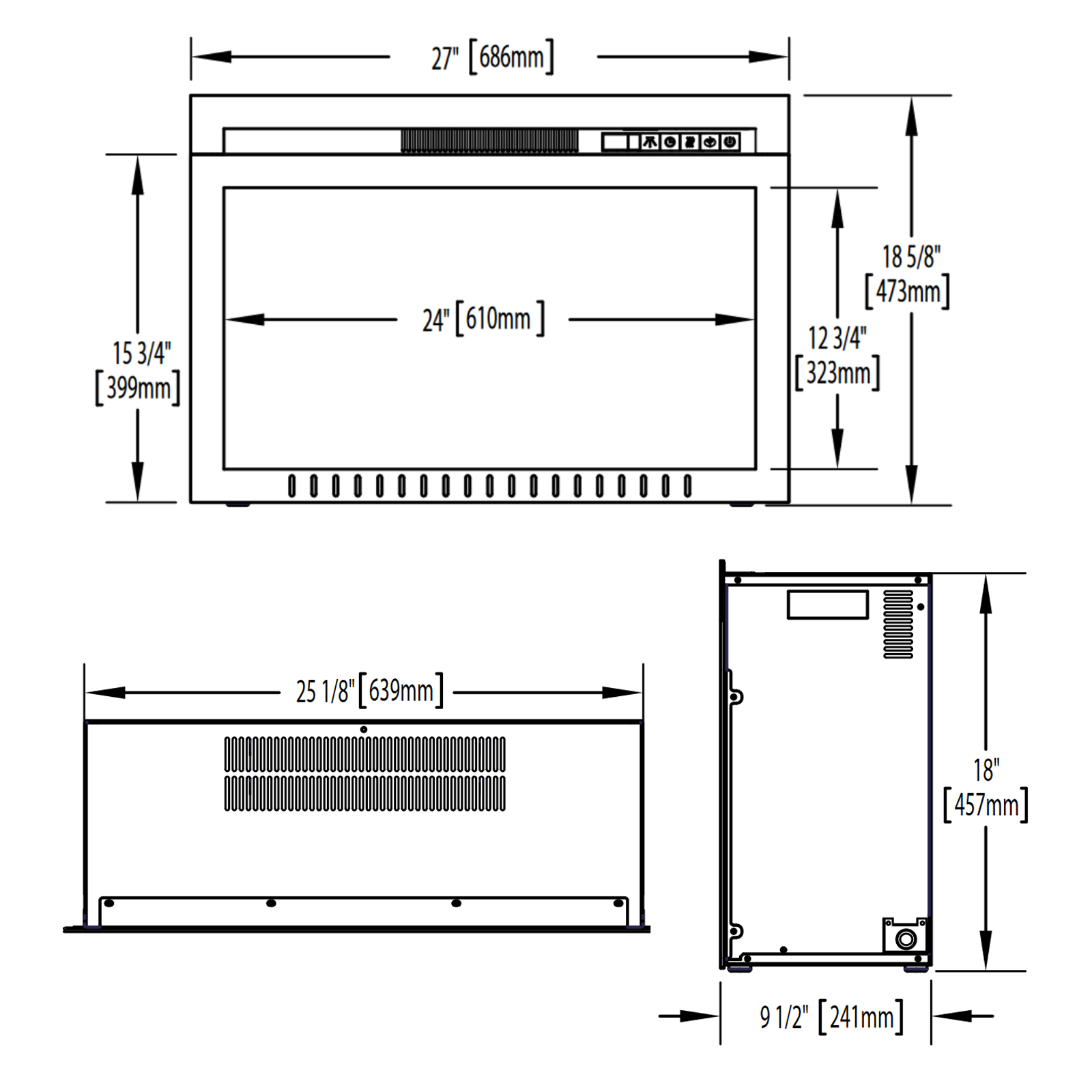 Napoleon Cinema Glass 27 NEFB27HG-3A Built-In | NEFB27HG-3A – North ...