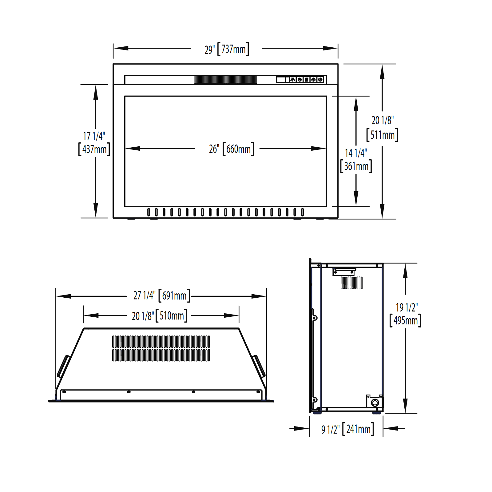 Napoleon Cinema Glass 29 NEFB29HG-3A Built-In | NEFB29HG-3A – North ...