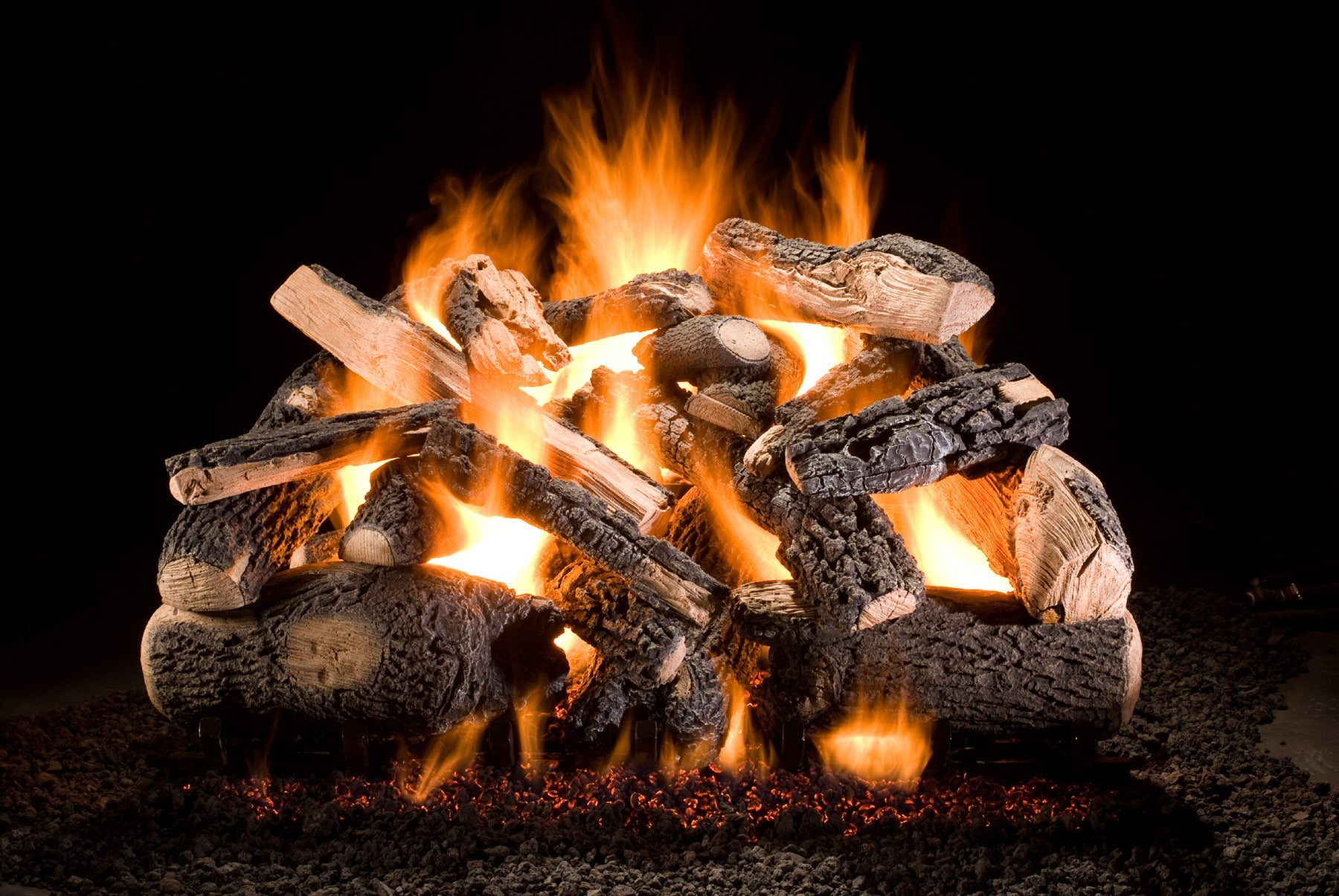 Hargrove 48 Inch Stacked Large Vented Log Set Hi Cap Millivolt - 48SND ...