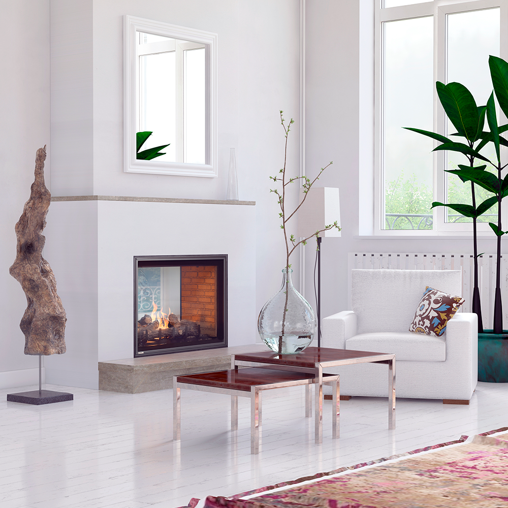 Montigo Divine Multi-Sided 42 See-Thru Direct-Vent Gas Fireplace - H42 ...