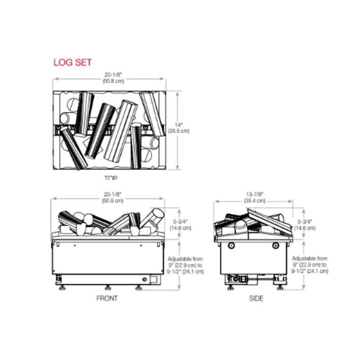 Dimplex Log set for Opti-Myst‚® Pro 500 Built In Media Kit | CDFILOG ...