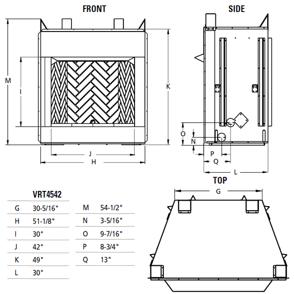 Superior 42 Inch Vent Free Gas Firebox | VRT4542 – North Country Fire
