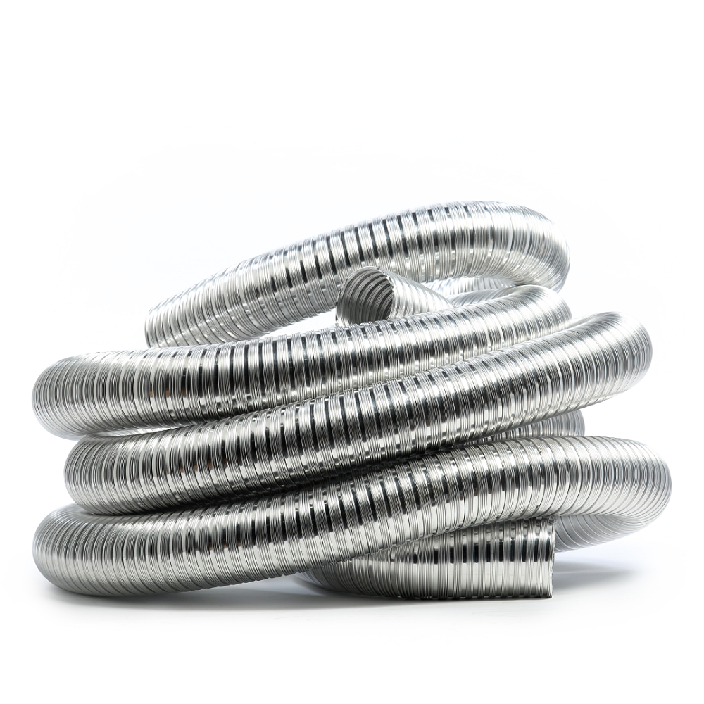 Kingsman 4 Inch x 20 Foot Flex Pipe Venting Component (Spacer Springs ...
